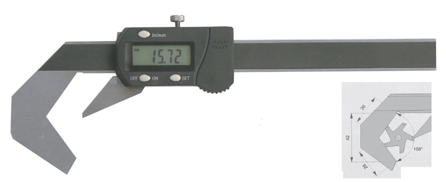 V-anvil vernier caliper - 5 point measurement | KMITEX