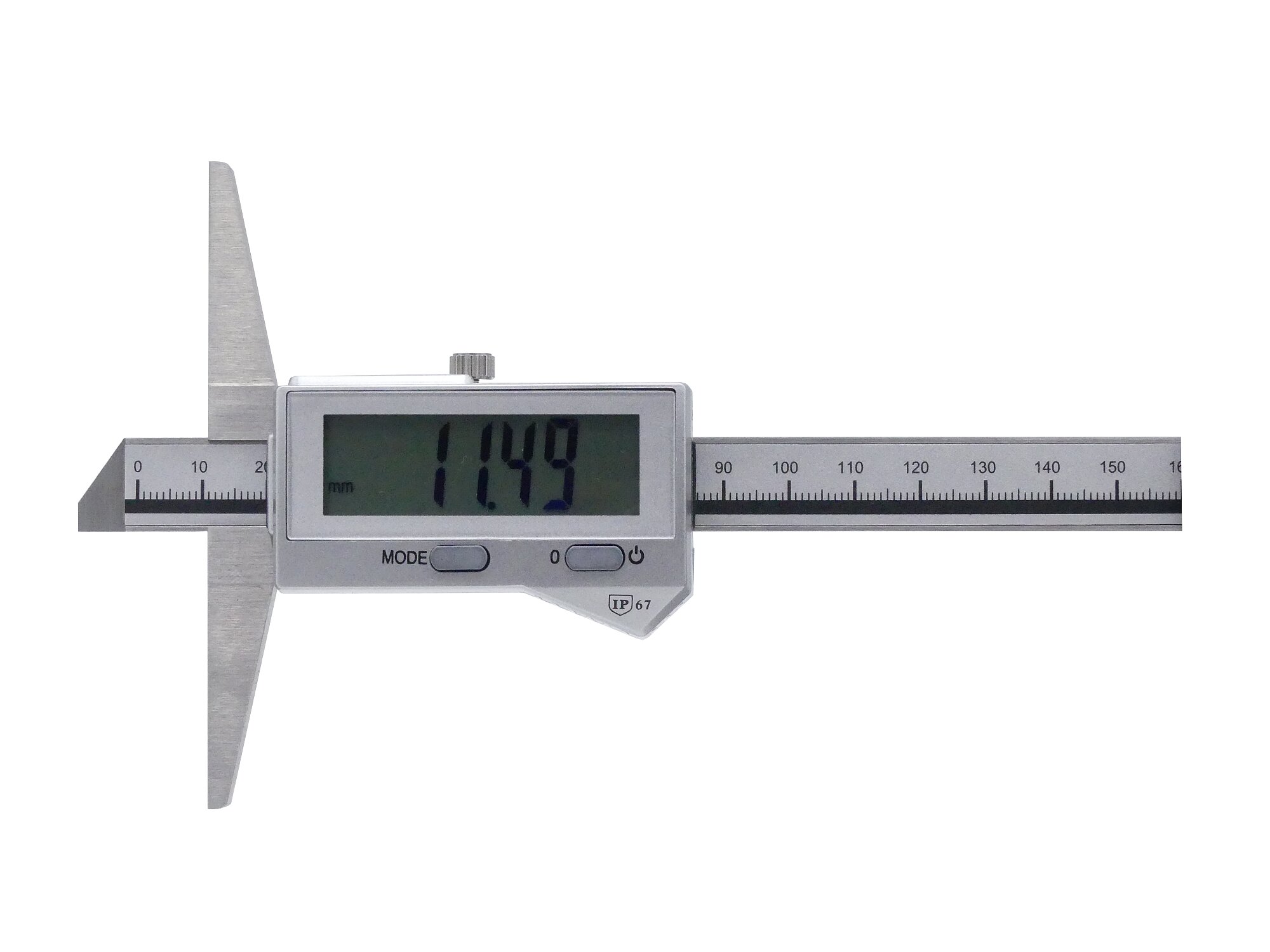 Digital depth caliper 200mm, reading 0,01mm, DIN 862 | KMITEX