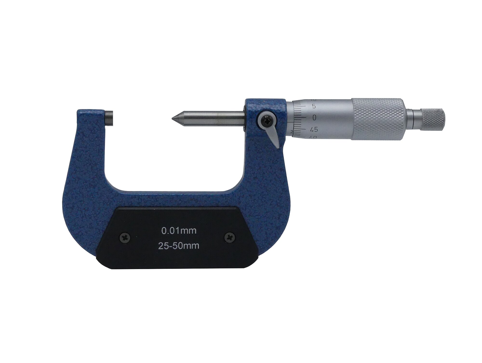 Point micrometer 25-50mm, reading 0,01mm, DIN 863, angle 30° | KMITEX